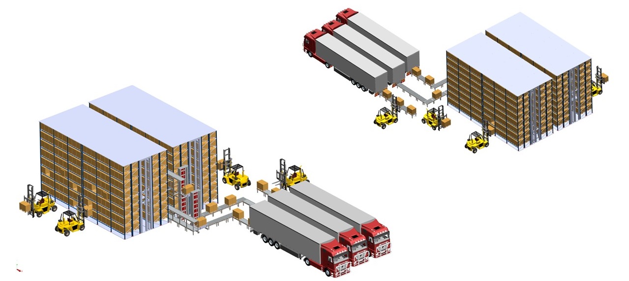 Multi-Column VLM For Pallets For Vertical Storage Of Pallets